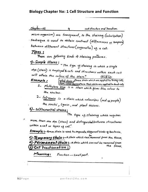 Fsc Biology Part 1 Notes All Chapter Pdf Download