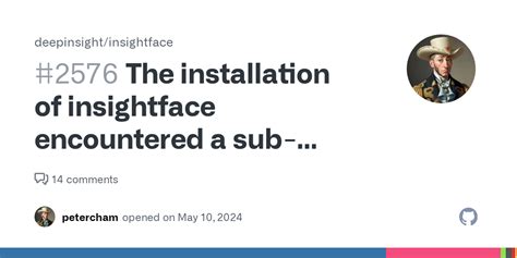 The Installation Of Insightface Encountered A Sub Process Error And The Metadata For Each