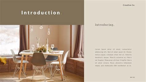 Free Clean Interiora Powerpoint Presentation Template Ppt