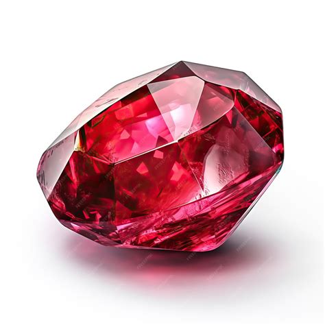 Premium Ai Image Ruby Gem Crystal Isolated On White Background