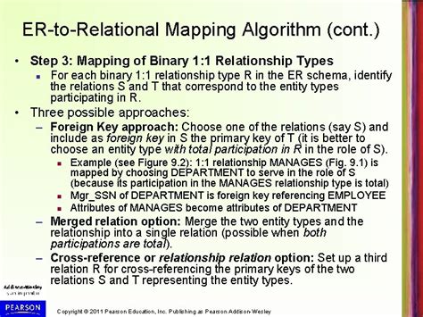 Chapter 9 Relational Database Design By Er And