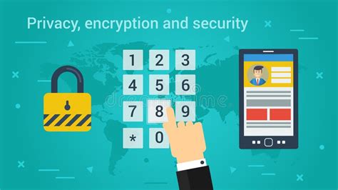 Business Banner Privacy Encryption And Security Stock Illustration