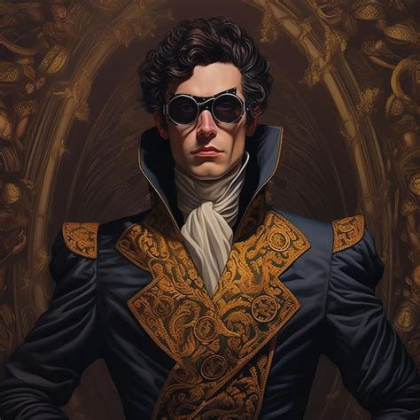 Premium Ai Image A Man Wearing A Cape And Sunglasses Is Posing For A