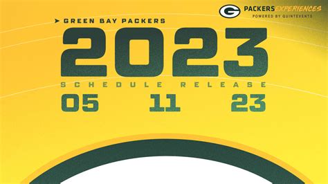 Green Bay Packers Printable 2023 Schedule