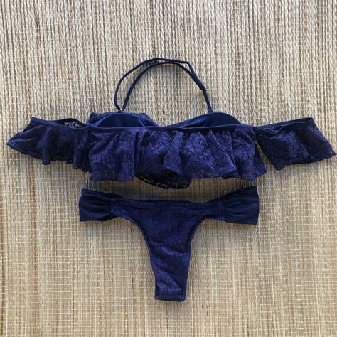 Biquíni Ciganinha Renda Azul Dondoca Moda Feminina Dondoca Moda