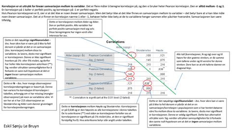 2023 SPSS Korrelasjonstabell Med Notater Dette Er Korrelasjonen