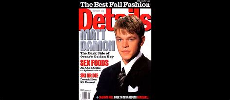 Photo Cest Un Jeune Matt Damon Qui Apparaissait En Couverture Du