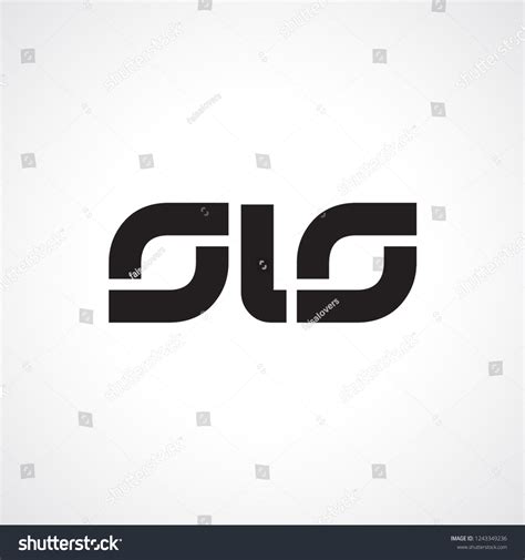 S S Sis Black Initial Logo Stock Vector Royalty Free 1243349236