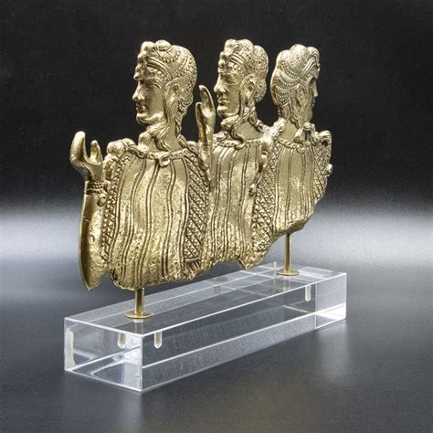 Minoan Women Bronze Sculpture Knossos Ladies In Blue Museum Replica