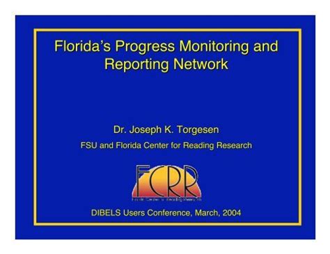 Floridas Progress Monitoring And Reporting Network