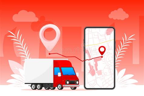 Delivery Box Online Fast Delivery Service Tracking Service Vector