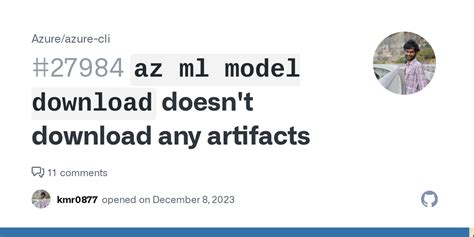 `az ml model download` doesn t download any artifacts · issue 27984