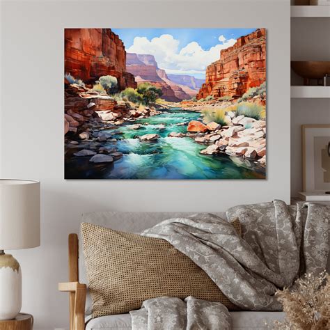 Millwood Pines Nevada Canyon River Landscapes Metal Wall Decor