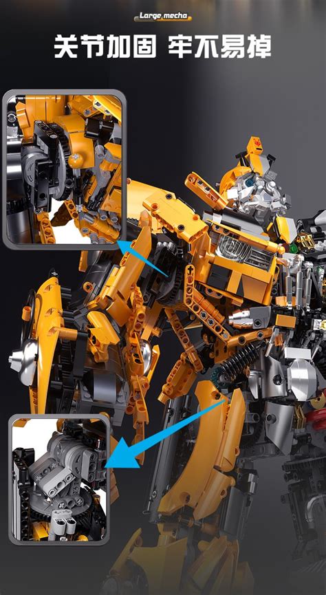 Kbox V Kbox V Bumblebee Semi Naked Mecha Pieces Count