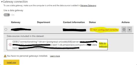 cannot schedule data refresh to aws via power bi s microsoft