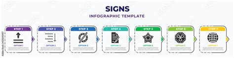 Signs Infographic Design Template With Up Alignment Empty