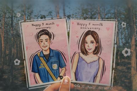 ภาพ การ์ตูน สีน้ำน่ รับวาดรูป ซุ้อย่าง ซุ้เเนว By Manee