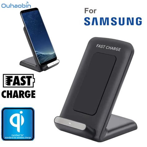 Ouhaobin Smart Phone QI Wireless Charger Black Rapid Charging Stand For Samsung Galaxy S8 S8