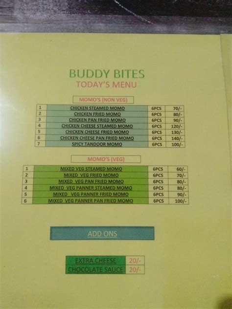 Menu At Buddy Bites Kolkata 157
