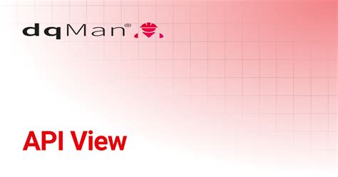 api view dqman documentation