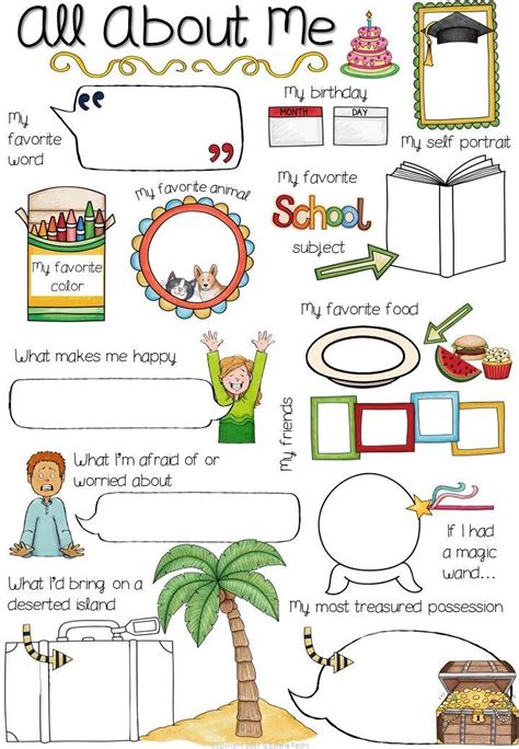 Back To School All About Me Posters Bundle All About Me For Teens