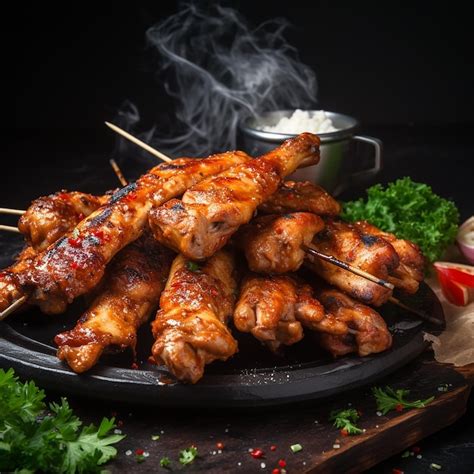 Premium Photo Grilled Chicken Wings