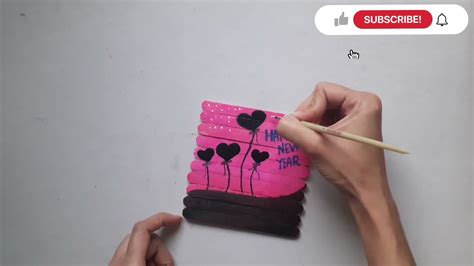 Popsicle Stick Craft New Year Craft Idea Navras Crafts Youtube