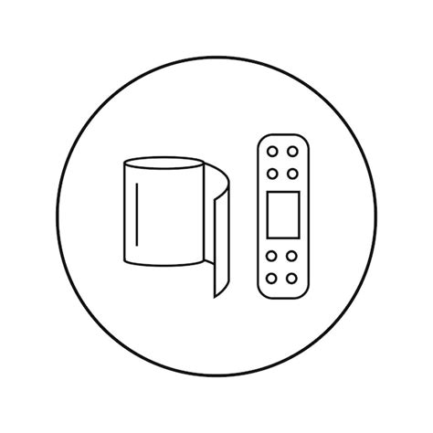 Premium Vector Vector Linear Icon Bandage Adhesive Plaster