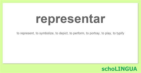 Representar Conjugation Of The Verb Representar SchoLINGUA