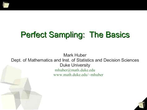 Pdf Perfect Sampling The Basics50 Applications Of Perfect Sampling Ising Model Random