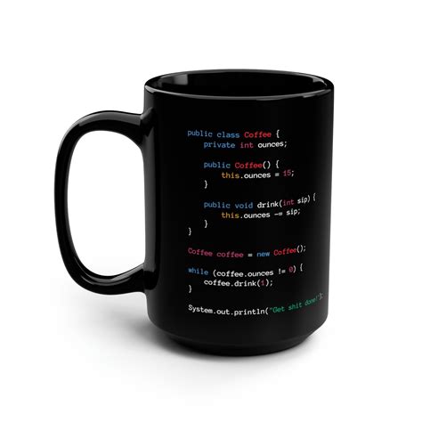 Java Coffee Mug Programmer Coder Engineer Java Black Tea Mug T Java
