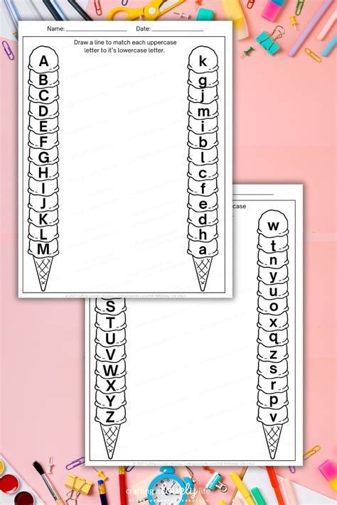 Free Printable Letter Matching Worksheets