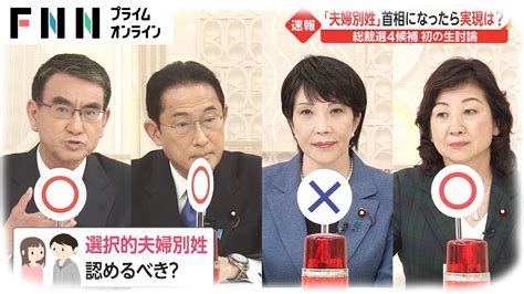 次の首相総裁選4候補が初の生討論選択的夫婦別姓新型コロナ対策は国内 YouTube