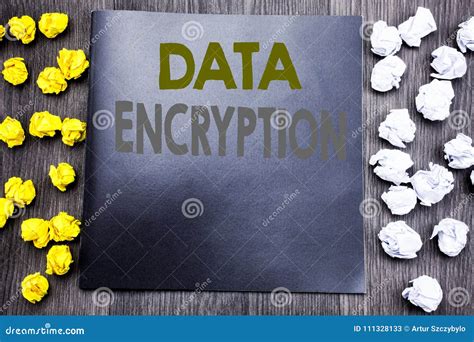 Hand Writing Text Caption Inspiration Showing Data Encryption Business Concept For Information