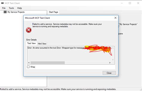 C Getting Failed To Add A Service Service Metadata May Not Be