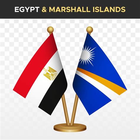 Premium Vector Egypt Vs Marshall Islands Flags Egyptian 3d Standing