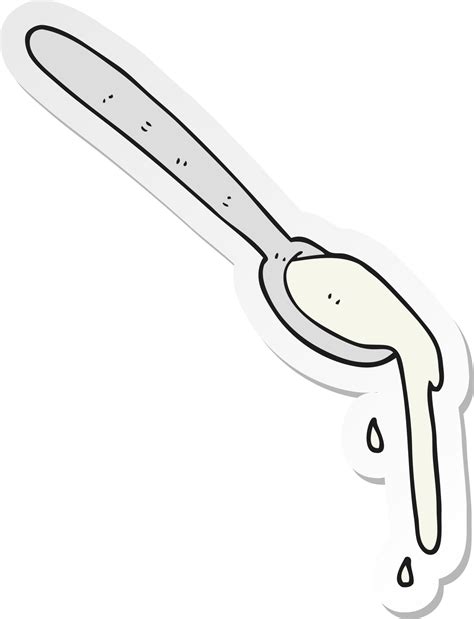 Sticker Of A Cartoon Spoonful 11712841 Vector Art At Vecteezy