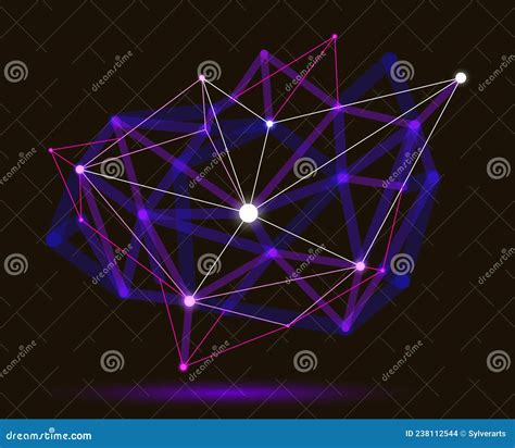 Dimensional Lattice Mesh Vector Abstraction 3d Polygonal Design Abstract Shape Tech And