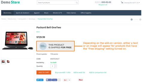 How To Display Free Shipping Label On Product Details Page — Cs Cart 43x Documentation