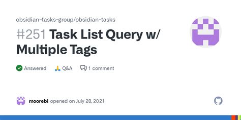 Task List Query W Multiple Tags · Obsidian Tasks Group Obsidian Tasks