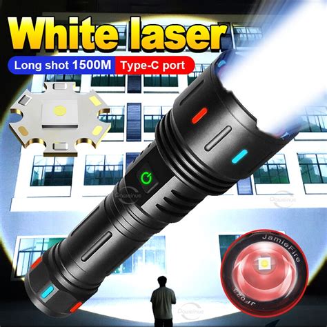 새로운 높은 전원 Led 손전등 슈퍼 밝은 Usb 충전식 토치 18650 줌 강력한 플래시 라이트 롱 샷 사냥 랜턴 Hello