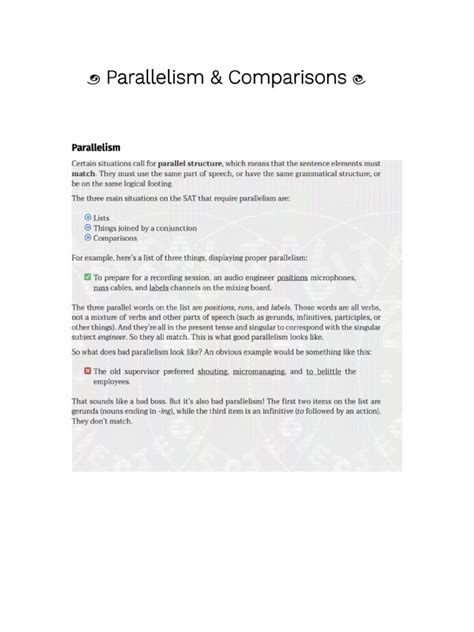 3 Parallel And Comparison Pdf