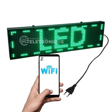 Painel Letreiro Digital Wi Fi 6820 Brilho Dos Leds Luminoso Bivolt