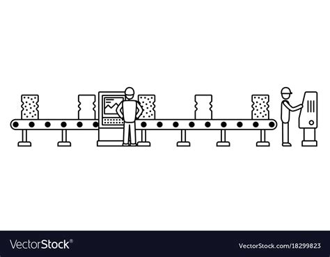 Thin Line Style Assembly Royalty Free Vector Image