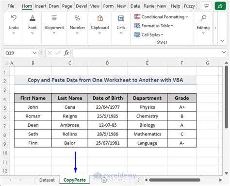 Macro To Copy And Paste From One Worksheet To Another Methods