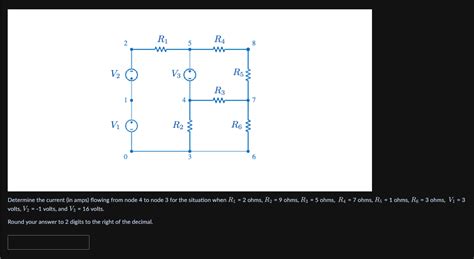 Solved Determine The Current In Amps ﻿flowing From Node 4