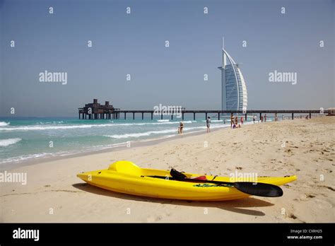 Jumeirah Beach Burj Al Arab Luxury Hotel Dubai United Arab Emirates Middle East Asia Stock