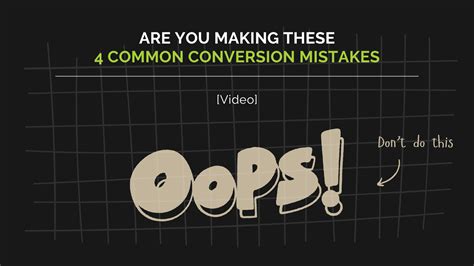 4 common conversion mistakes and how to fix them audit checklist