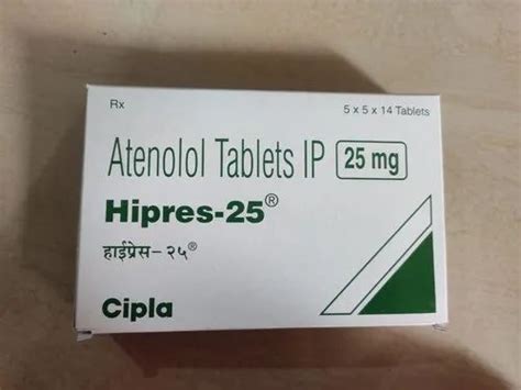 25 Mg Atenolol Tablets Ip Cipla Ltd Prescription At Rs 131 Box In