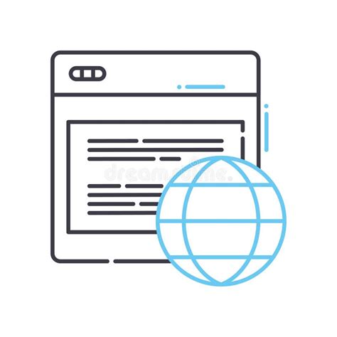 Website Line Icon Outline Symbol Vector Illustration Concept Sign
